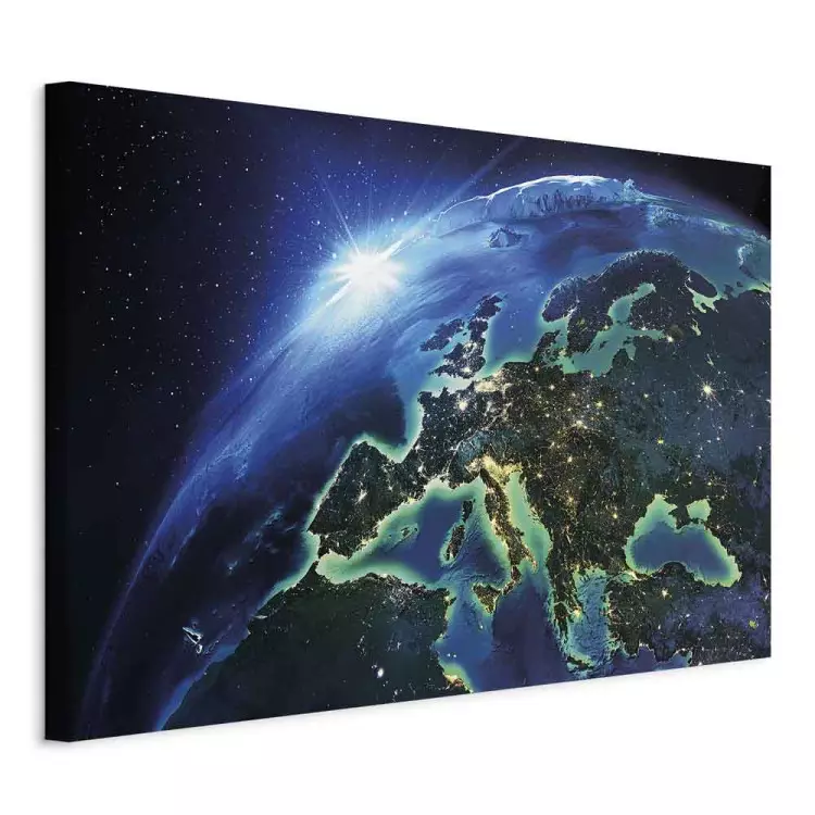Canvastavla Blå planet bred - Europa sedd från rymden - bimago